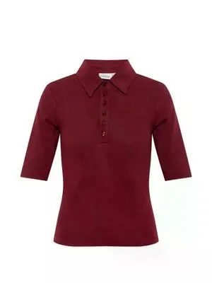 GESTUZ Gzdrew Ribbed-knit Polo Shirt