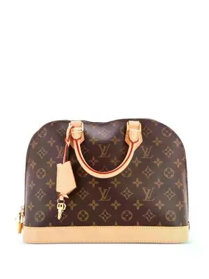 LOUIS VUITTON Alma Handbag Monogram Canvas Pm Satchel - Brown