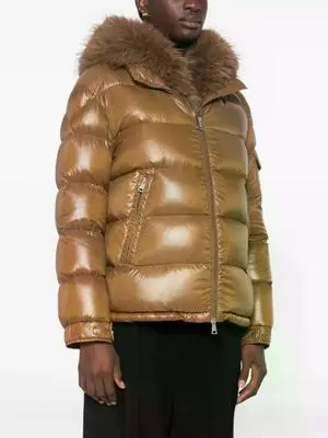 Moncler Fur-trim Quilted Jacket