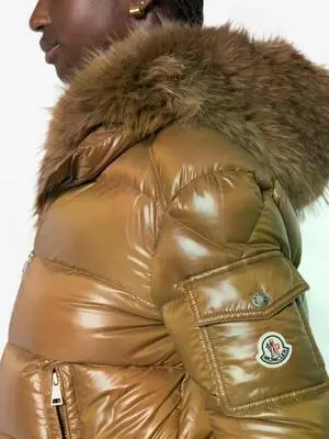 Moncler Fur-trim Quilted Jacket