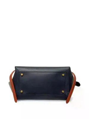 Celine 2014 Mini Bicolor Smooth Calfskin Belt Bag Satchel - Blue