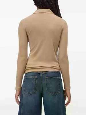 Closed Long-sleeve Polo Top