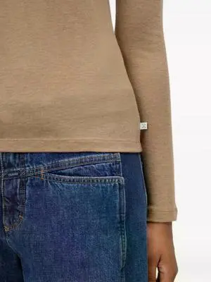Closed Long-sleeve Polo Top