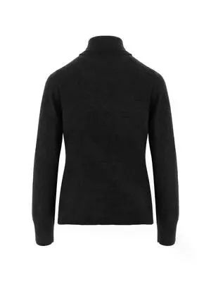 ALLUDE Fine-knit Roll Neck Wool Top