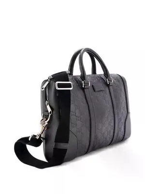 Gucci Embossed Leather Briefcase