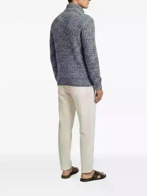 Orlebar Brown Lennard Crochet-knit Half-zip Sweater