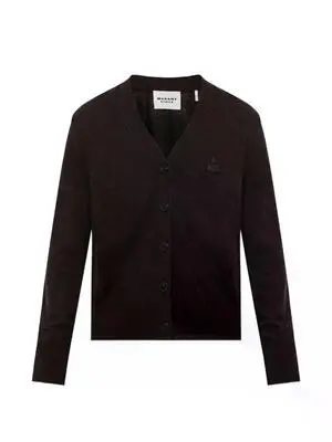 MARANT ETOILE Karina Logo-patch V-neck Cardigan