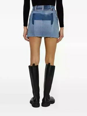 Vetements Faded Effect Raw-cut Mini Skirt