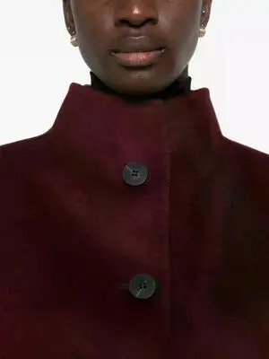 THE DYNAMIS STUDIO Button-up Wool Coat With High Neck