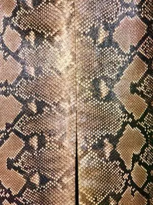 ERMANNO FIRENZE Snakeskin-effect Rear-slit Midi Skirt