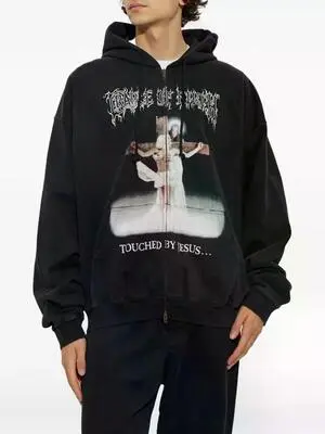 Vetements Graphic-print Zip-up Hoodie