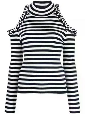 Monse Cold-shoulder Striped Jumper - Blue