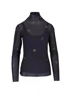 Akris Embellished Blouse - Black