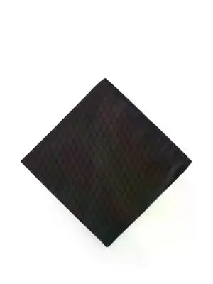 Brioni Geometric-pattern Pocket Square - Brown