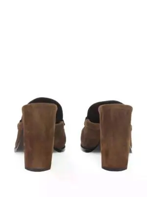 Saint Laurent Le Loafer Mules In Suede