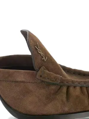 Saint Laurent Le Loafer Mules In Suede