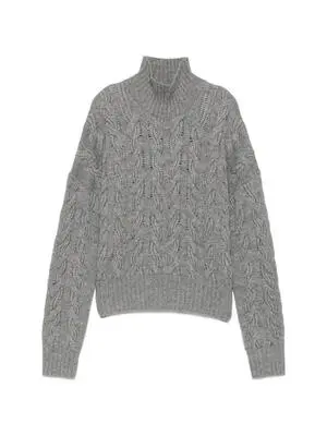 Max Mara Cable-knit High-neck Sweater