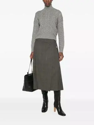 Max Mara Cable-knit High-neck Sweater