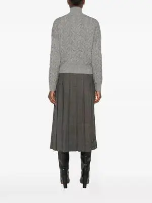 Max Mara Cable-knit High-neck Sweater
