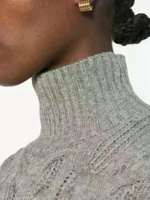 Max Mara Cable-knit High-neck Sweater