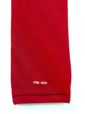 Stine Goya Ribbed-knit Logo-embroidered Scarf