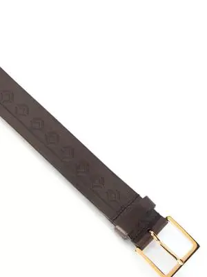 Alberta Ferretti Geometric-embossed Leather Belt