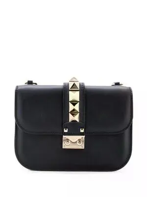 Valentino Garavani Glam Lock Leather Small Shoulder Bag