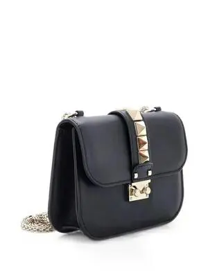 Valentino Garavani Glam Lock Leather Small Shoulder Bag