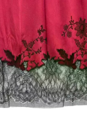 Carine Gilson Calais Caudry Lace-trim Midi Skirt