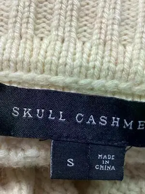 Skull Cashmere Cable-knit Turtleneck Sweater