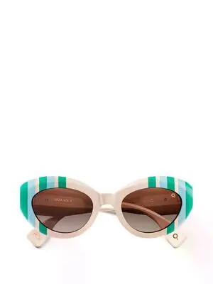 ETNIA BARCELONA Ibiza 13 Striped Cat-eye Sunglasses - Neutrals
