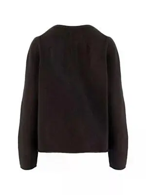 ALLUDE Crew-neck Cashmere Sweater - Brown