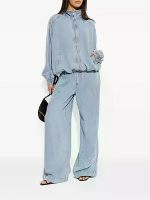 GESTUZ Denim Jacket With Side Stripe Detail