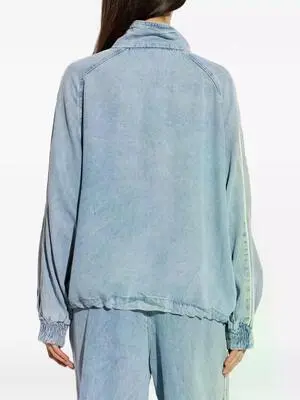 GESTUZ Denim Jacket With Side Stripe Detail