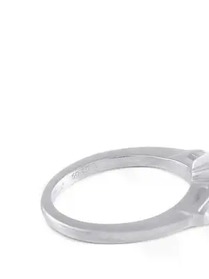 LB EXCLUSIVE Platinum Pear-shaped Diamond Ring With Baguette Accents