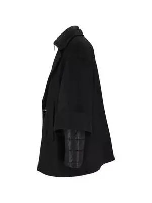 FAY Quilted-insert Wool-blend Jacket - Black