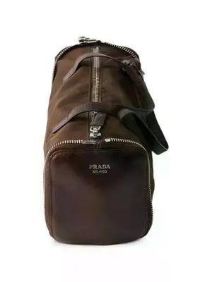 Prada Re-nylon And Leather Foldable Mini Duffel Bag