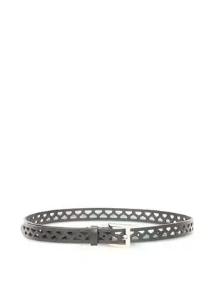 Alberta Ferretti Cut-out Leather Belt - Black