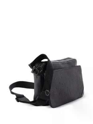 LOUIS VUITTON Trio Messenger Bag Monogram Shadow Leather Crossbody Bag - Black