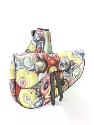 Dior Kenny Scharf Saddle Jacquard Crossbody Bag - Multicolour