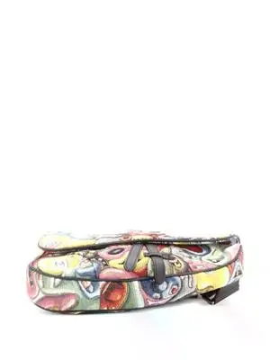 Dior Kenny Scharf Saddle Jacquard Crossbody Bag - Multicolour
