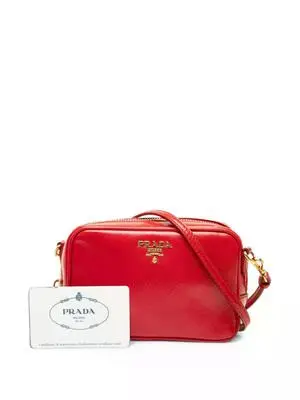 Prada 2010-2026 Mini Saffiano Vernice Camera Bag Crossbody Bag