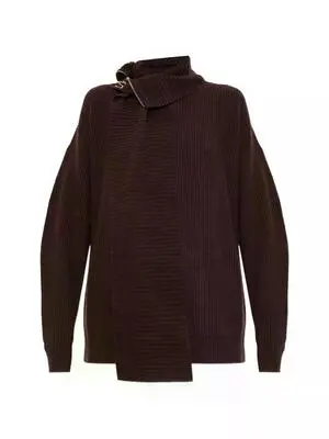 Sportmax Ribbed Knit Zip-fastening Sweater