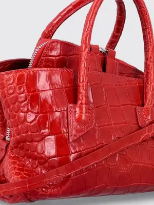 Attico La Passeggiata Crocodile-effect Leather Mini Handbag - Red