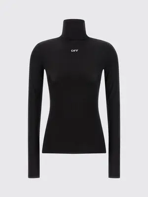 Off-White Logo-detail Slim-fit Turtleneck Top In Stretch Technical Fabric