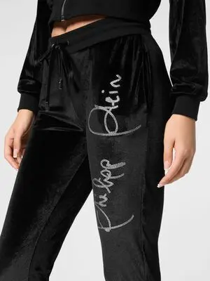 Philipp Plein Embellished Logo Joggers - Black