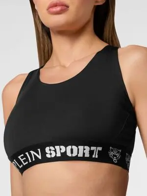 PLEIN SPORT Racerback Top With Contrast Branding