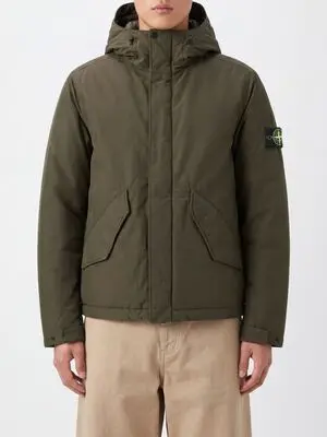 Stone Island Recycled Nylon Hooded Windbreaker Jacket With Compass Logo - Grey