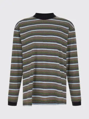 Marni Striped Long-sleeved Cotton T-shirt