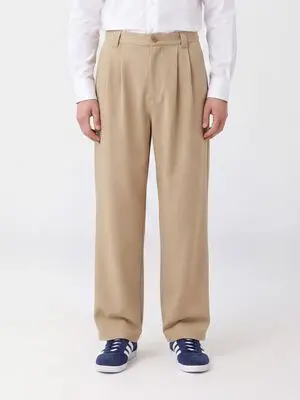 A.p.c. Ricky Wide-leg Pleated Cotton Trousers - Beige